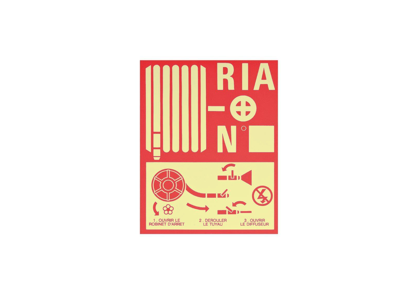 Plaque de symbole et mode d'emploi pour RIA | Véhicules de secours et ...